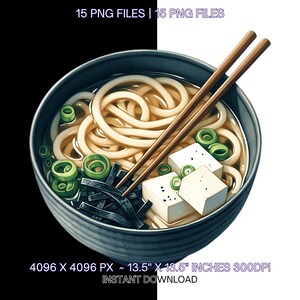 15 Watercolor Ramen Clipart Bundle Digital Asian Food Illustration PNG ...