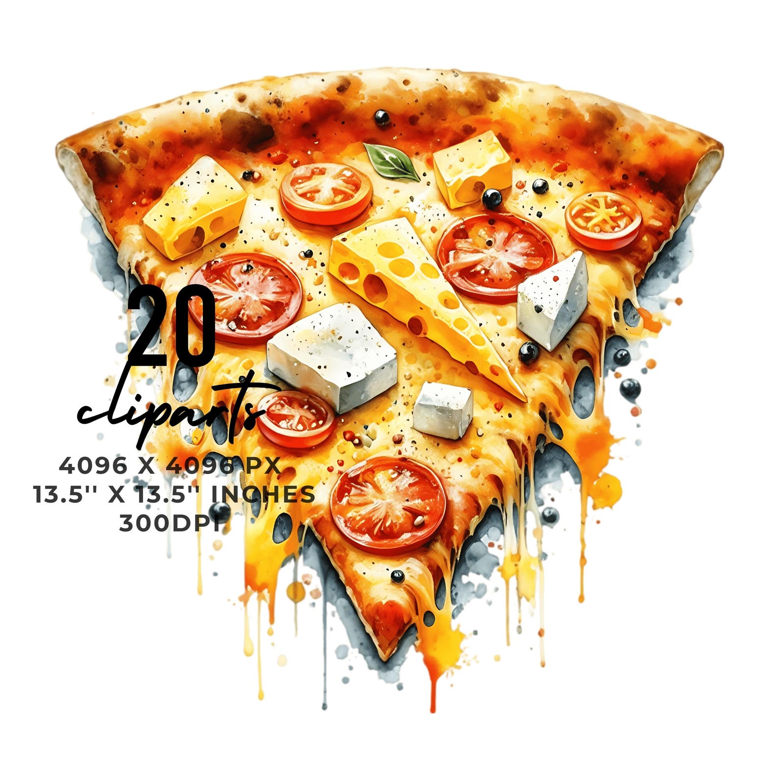 20 Slice Pizza Clipart PNG Pepperoni Pizza Clipart Fast Food Clipart ...