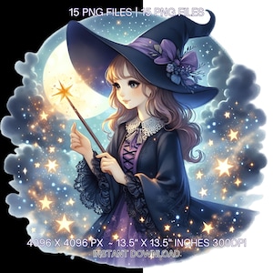 15 Halloween Witch on Broom Clipart PNG | Witch Hat PNG | Witch Food ...