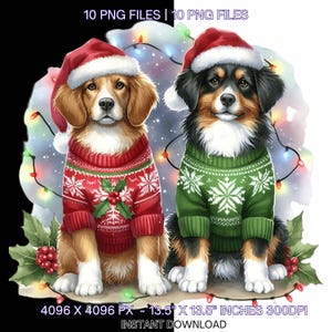 10 Two Dogs Clipart 2 Dogs Clipart Merry Christmas Two Dogs PNG 2 Dogs ...