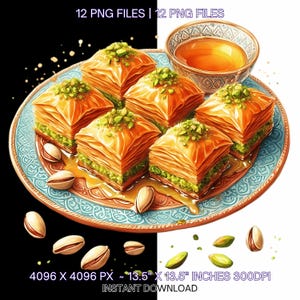 12 Arab Food Clipart Prints Clipart PNG | Exotic Food Arab Food ...