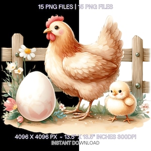 15 Chicken With Egg Clipart Hen With Egg Clipart Hen and Eggs Clipart ...