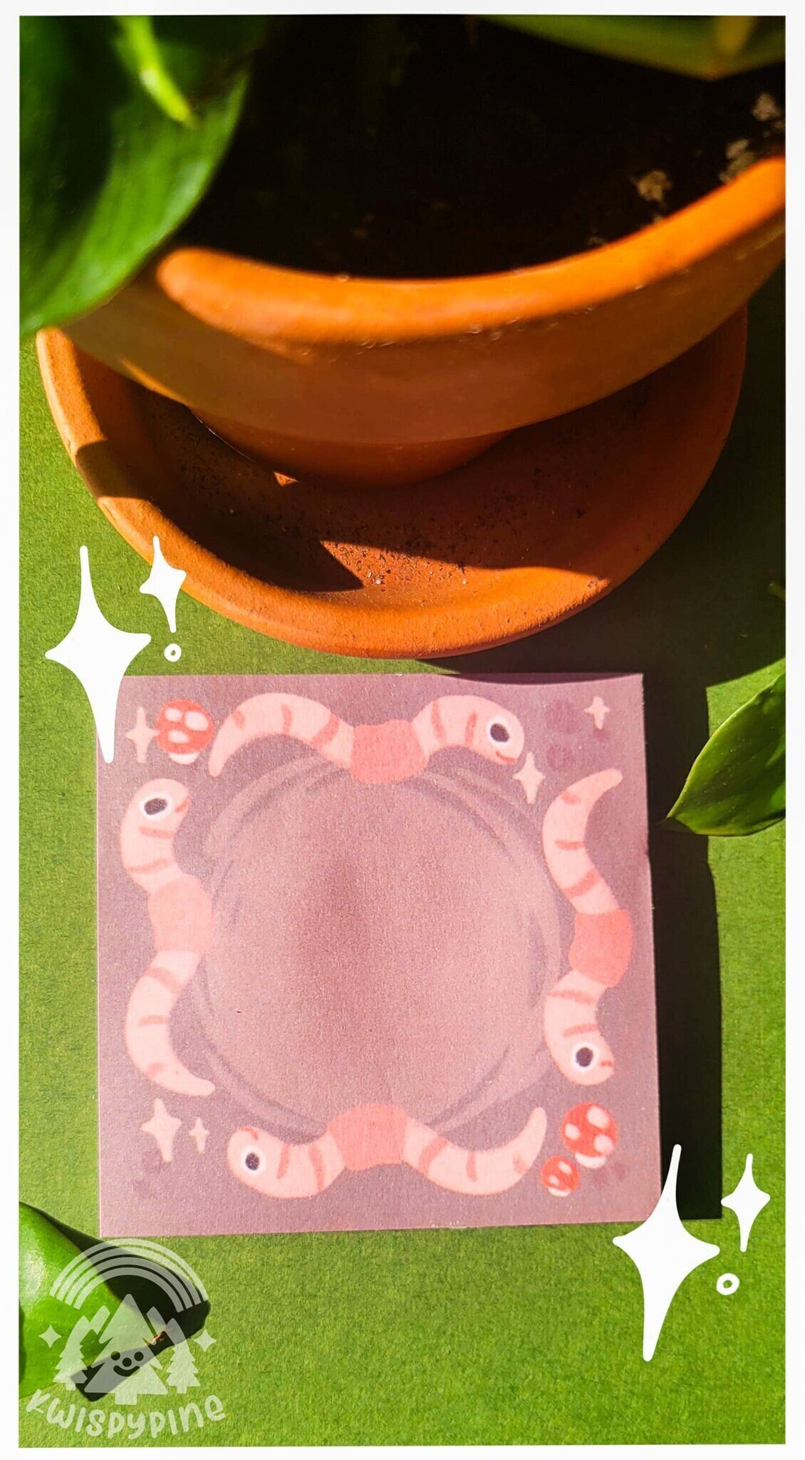 Worm Sticky Notes I 50 Sheets I 3.5inches I Cute Gift I Notes I Note ...