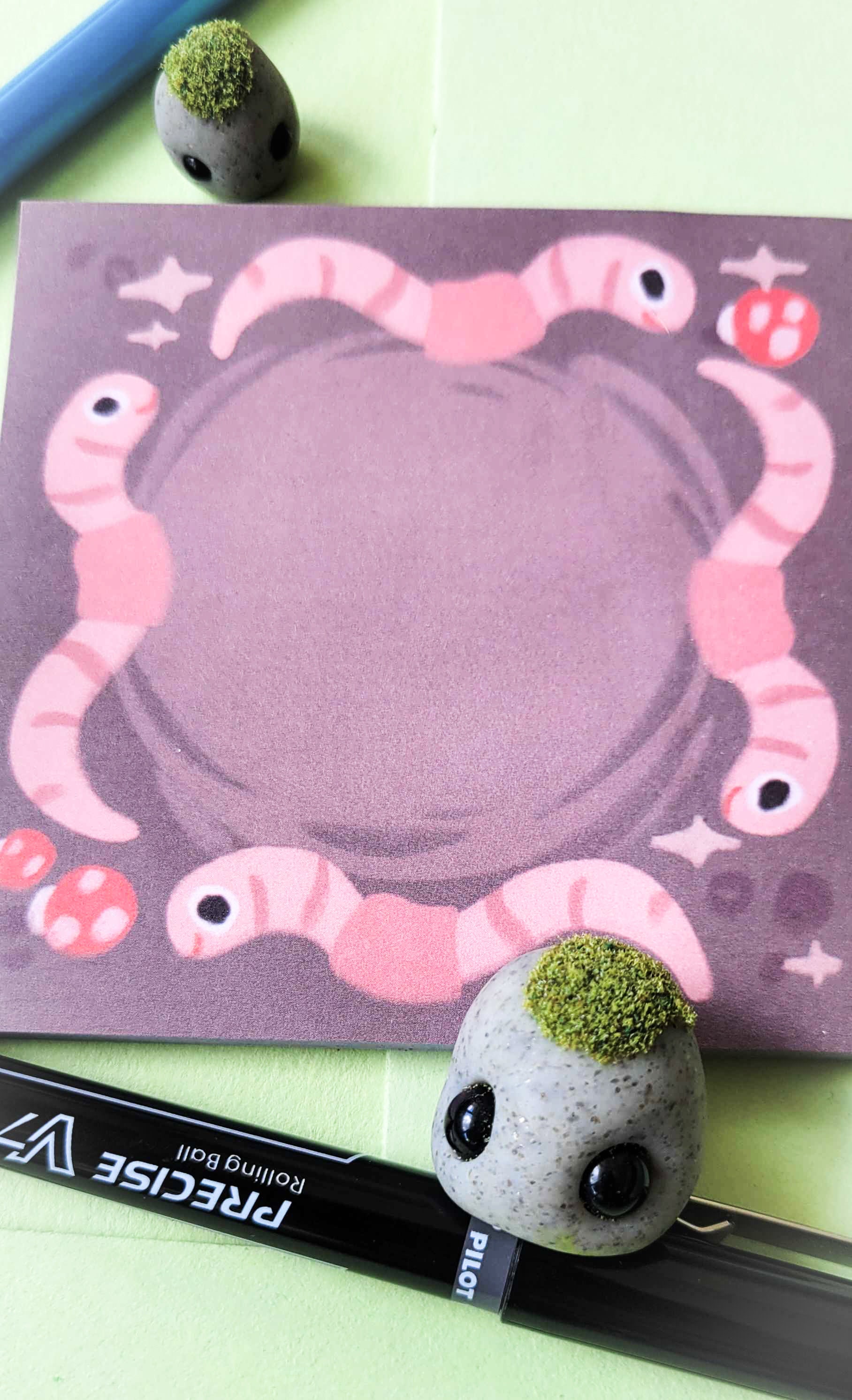 Worm Sticky Notes I 50 Sheets I 3.5inches I Cute Gift I Notes I Note ...