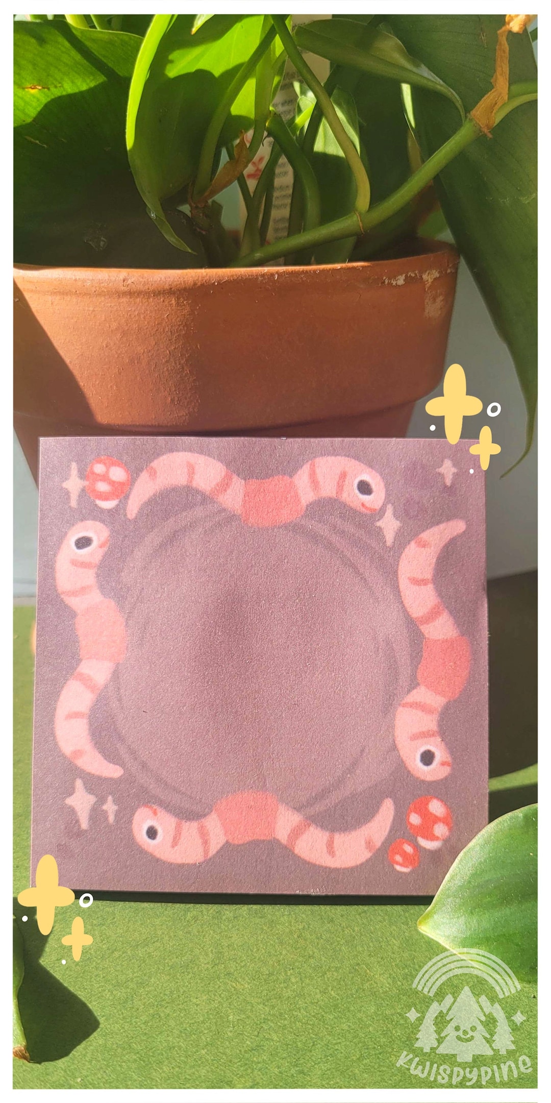 Worm Sticky Notes I 50 Sheets I 3.5inches I Cute Gift I Notes I Note ...