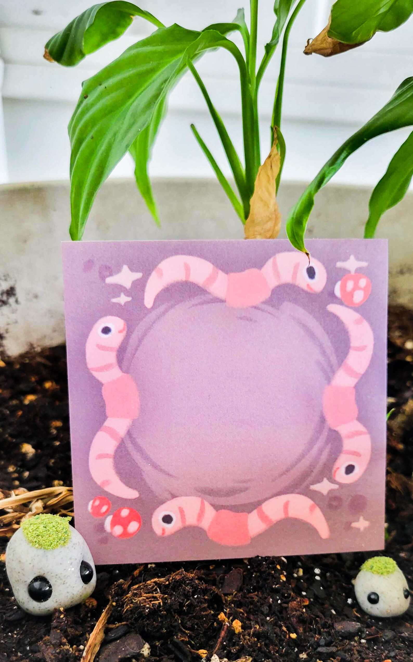 Worm Sticky Notes I 50 Sheets I 3.5inches I Cute Gift I Notes I Note ...