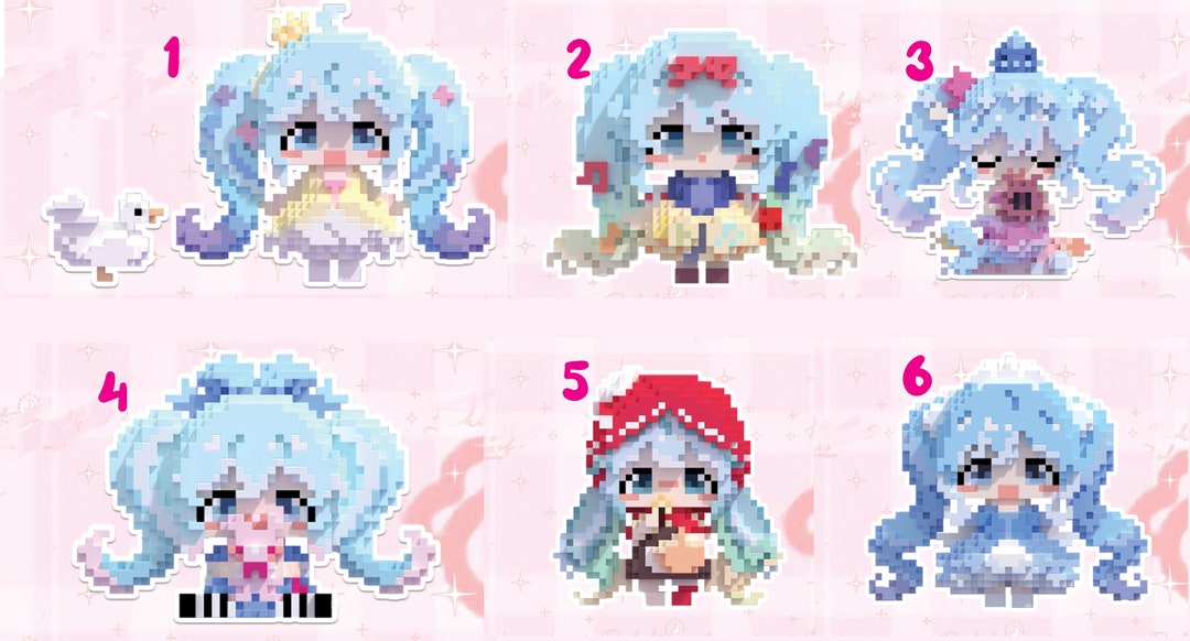 3D Perler Hatsune Miku 2 digital Tutorial not Physical Item - Etsy