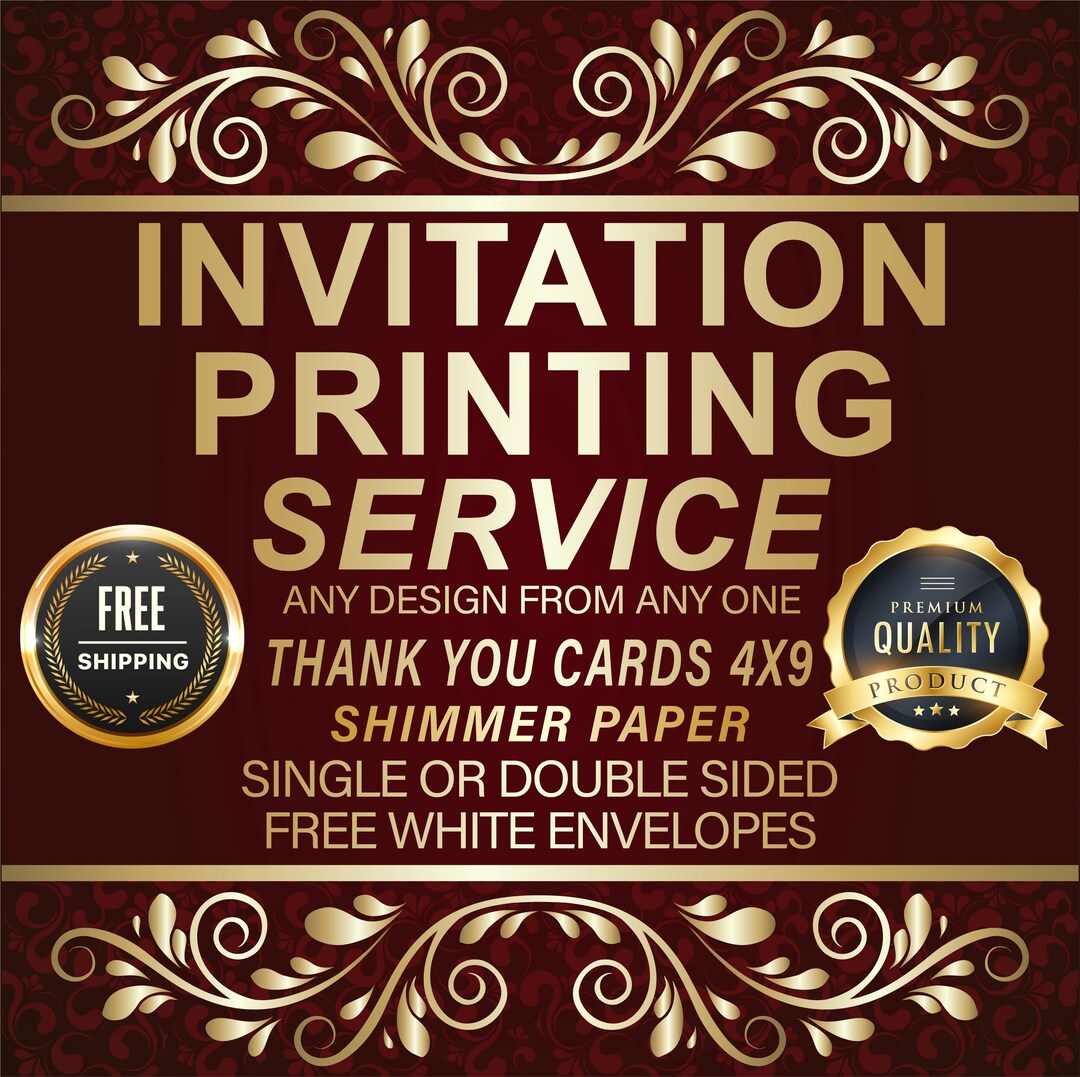 Thank You Cards, Professional Printing Service, Invitation Printing ...