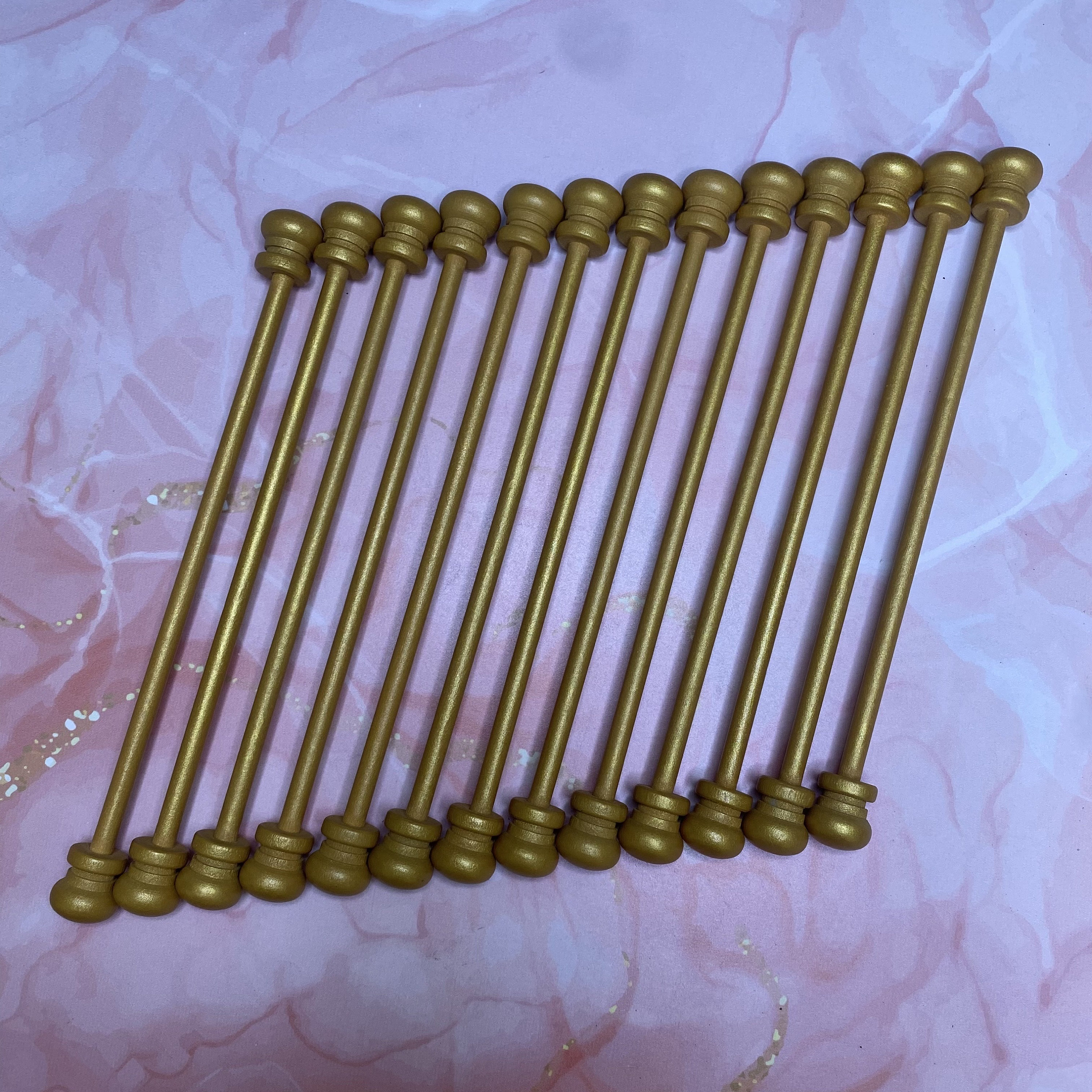 Scrolling Wood Silver Rods, Gold Scroll DIY Quinceanera Invitation Rods ...