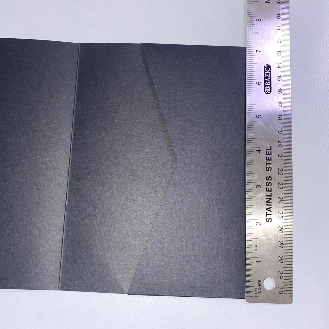 Black Matte Tri-fold Invitation Pocketfold, A7 5x7 Inches - Etsy