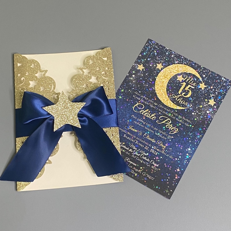 Starry Night Invitation - Etsy