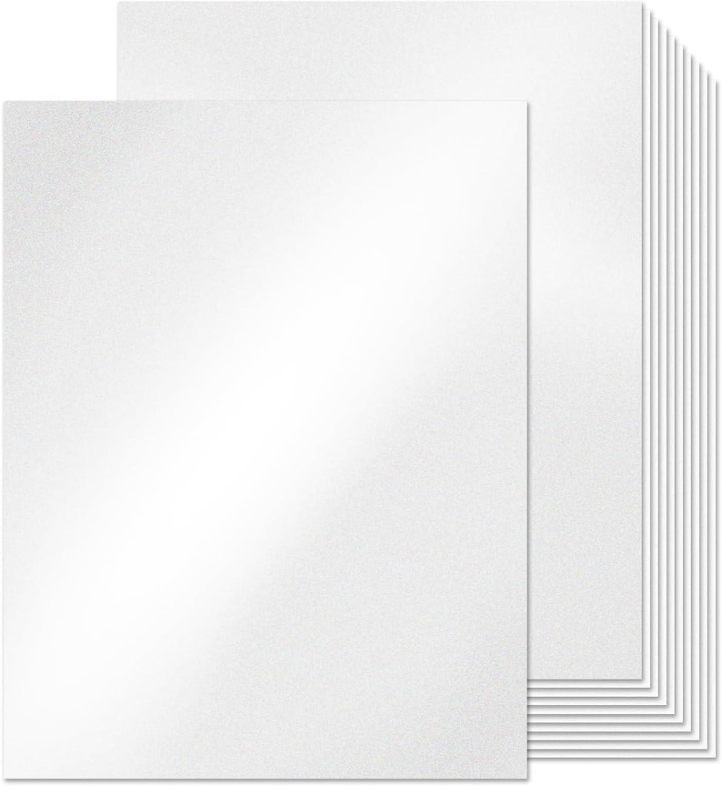 Ice White Pearlescent Cardstock: A4 Metallic Shimmer Paper (250gsm ...