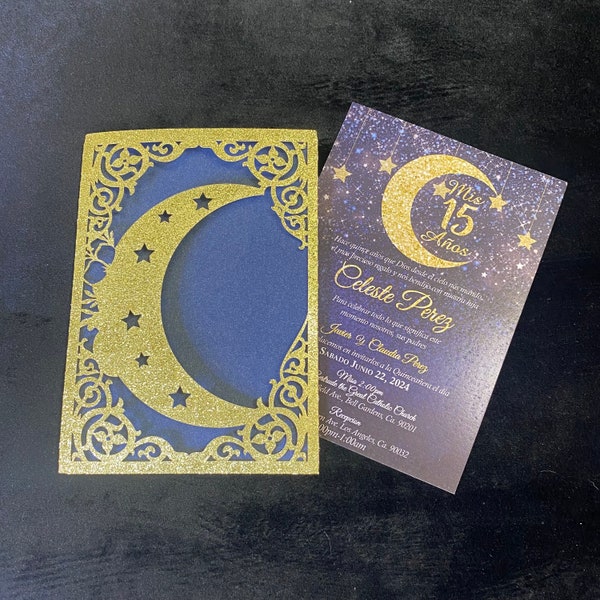Starry Night Invitation - Etsy