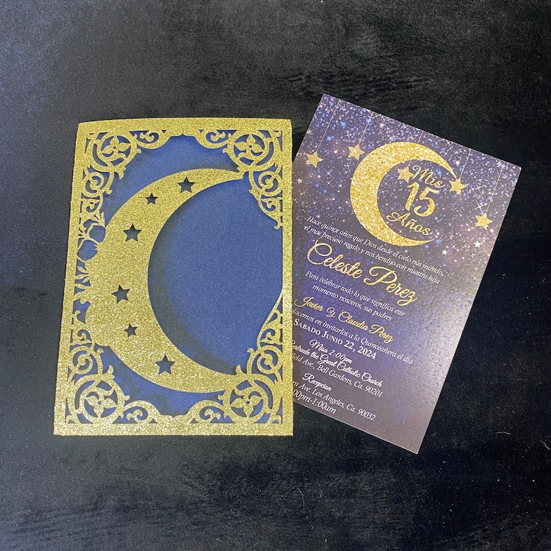Starry Night Invitation - Etsy