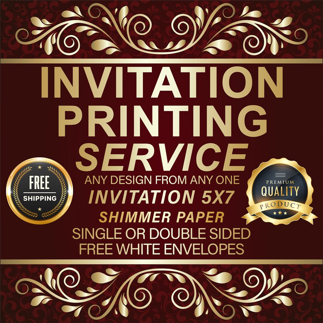 Print Invitations Printing Service, Invitation Printing, Print ...