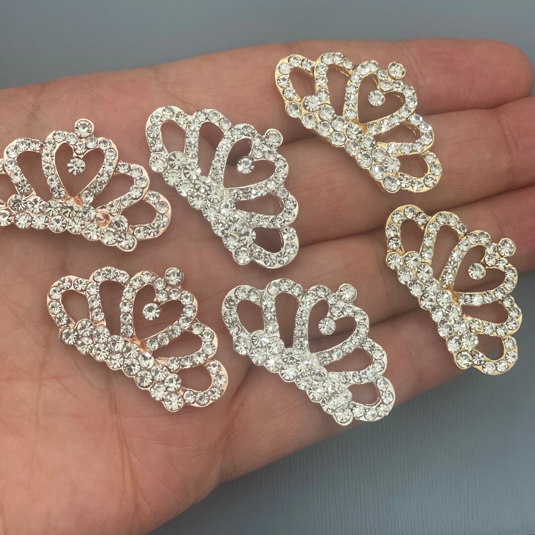 Rhinestone Mini Princess Crown Flatback: Tiara Embellishment - Etsy