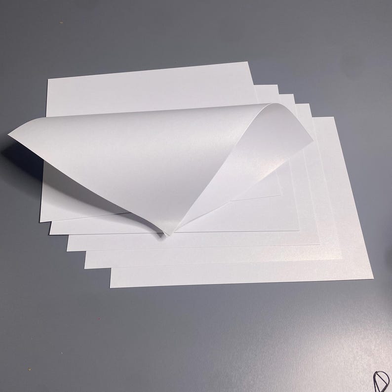 Ice White Pearlescent Cardstock: A4 Metallic Shimmer Paper (250gsm ...