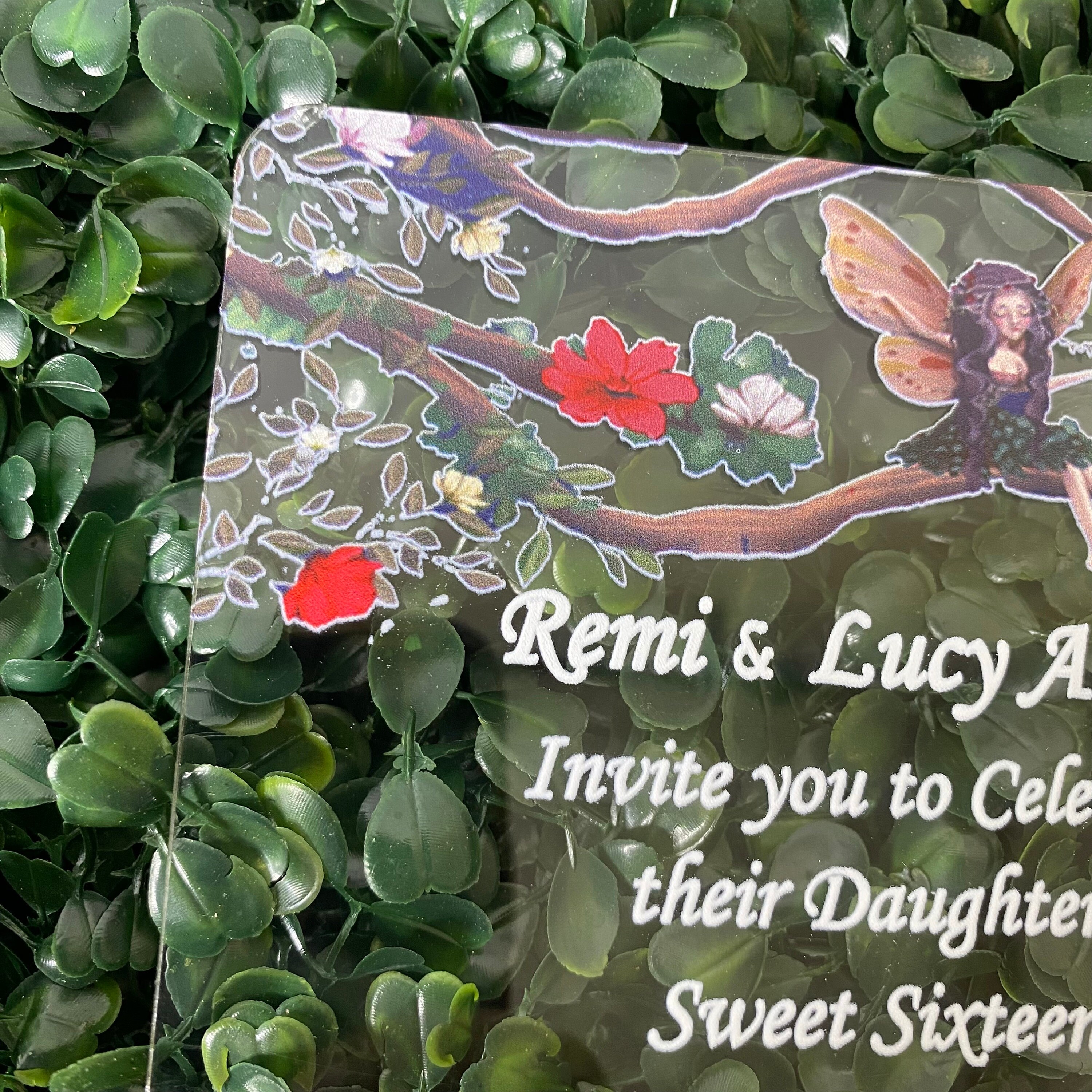 Clear Acrylic Quinceanera Invitation Enchanted Invitation, Enchanted ...