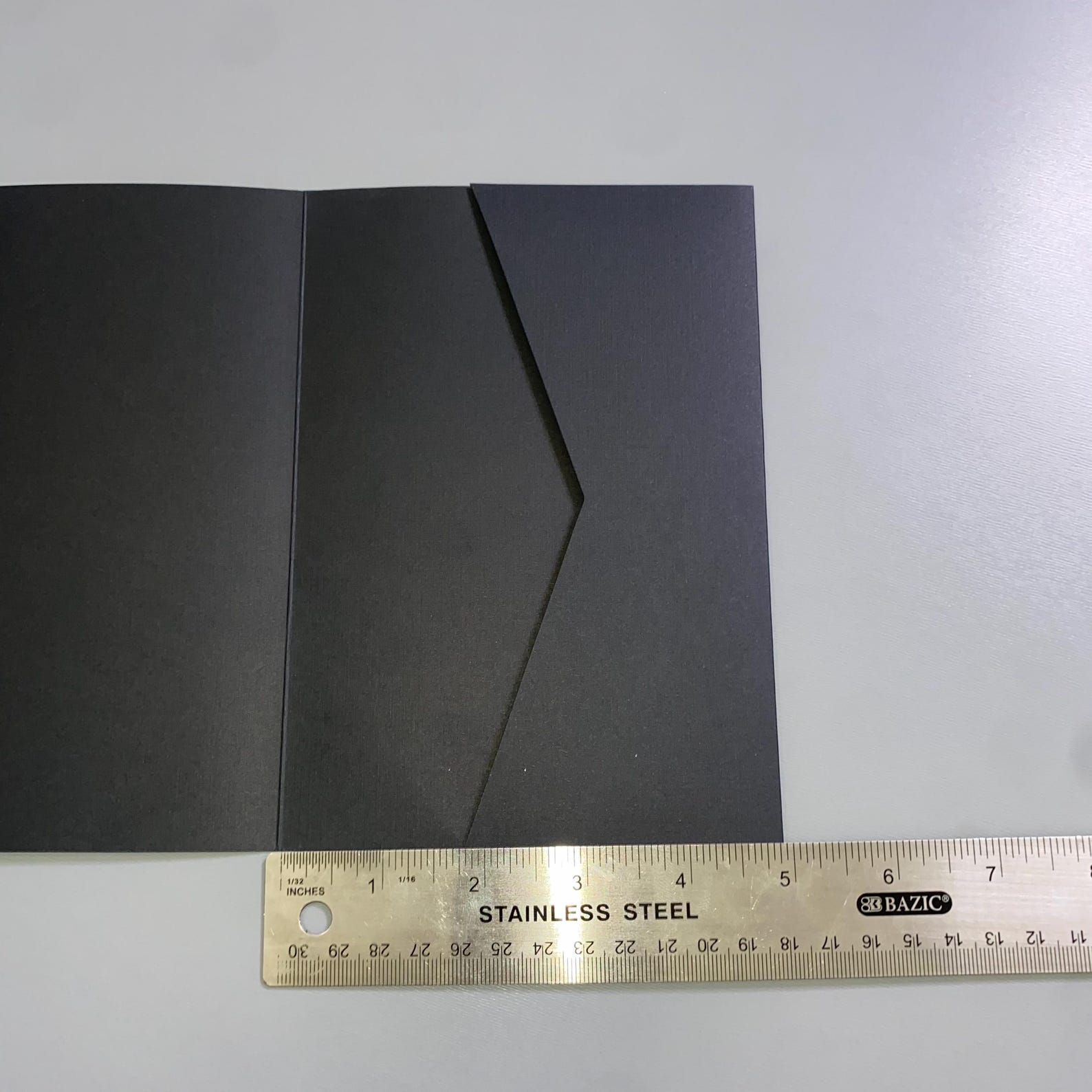 Black Matte Tri-fold Invitation Pocketfold, A7 5x7 Inches - Etsy