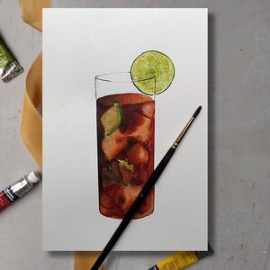 Watercolour Long Island Iced Tea Poster Print - Etsy