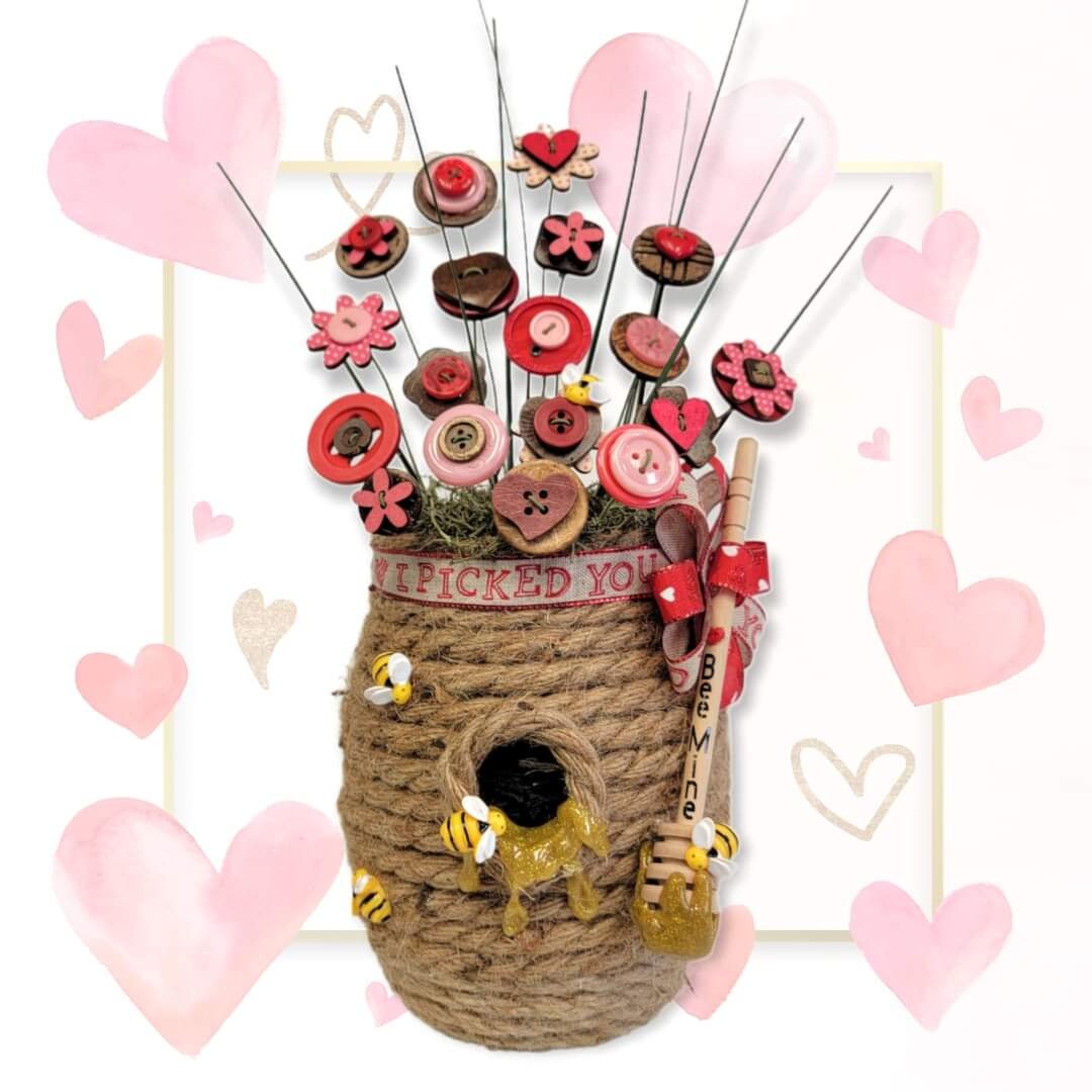 I Picked You! BEE MINE! Button Bouquet - Etsy