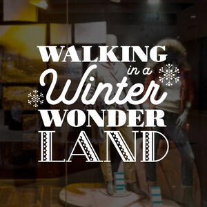 Winter Wonderland, Christmas Decorations Window Decal, Shop Retail ...
