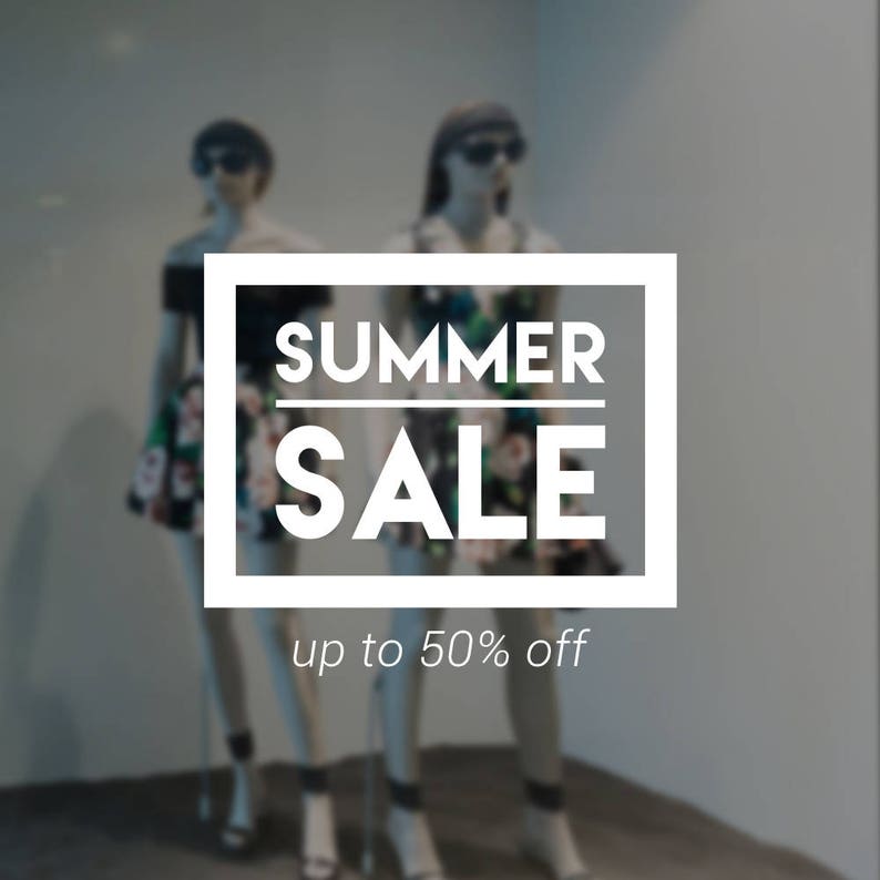 Summer Sale Self Adhesive Window Sign Removable Vinyl Decal | Etsy