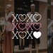 XOXO Valentine's Day Window Decal Removable Vinyl Sticker Seasonal Shop ...