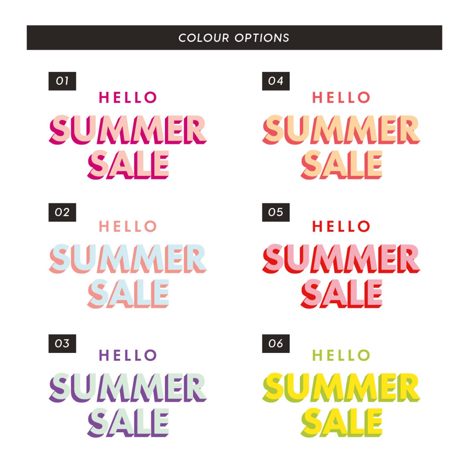 Colourful Summer Sale Shop Window Sign Vinyl Decal - Etsy