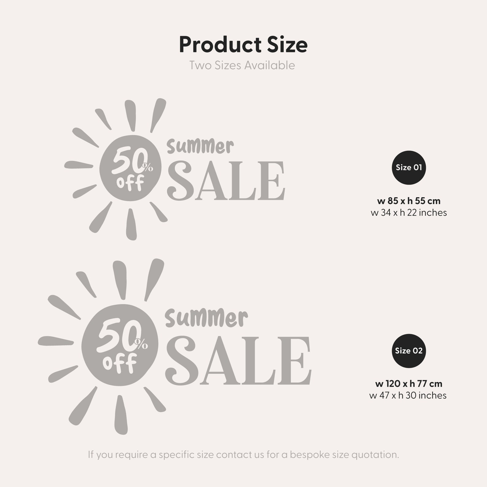 Summer Sale Window Sign Removable Vinyl Decal Promotional Shop Window ...