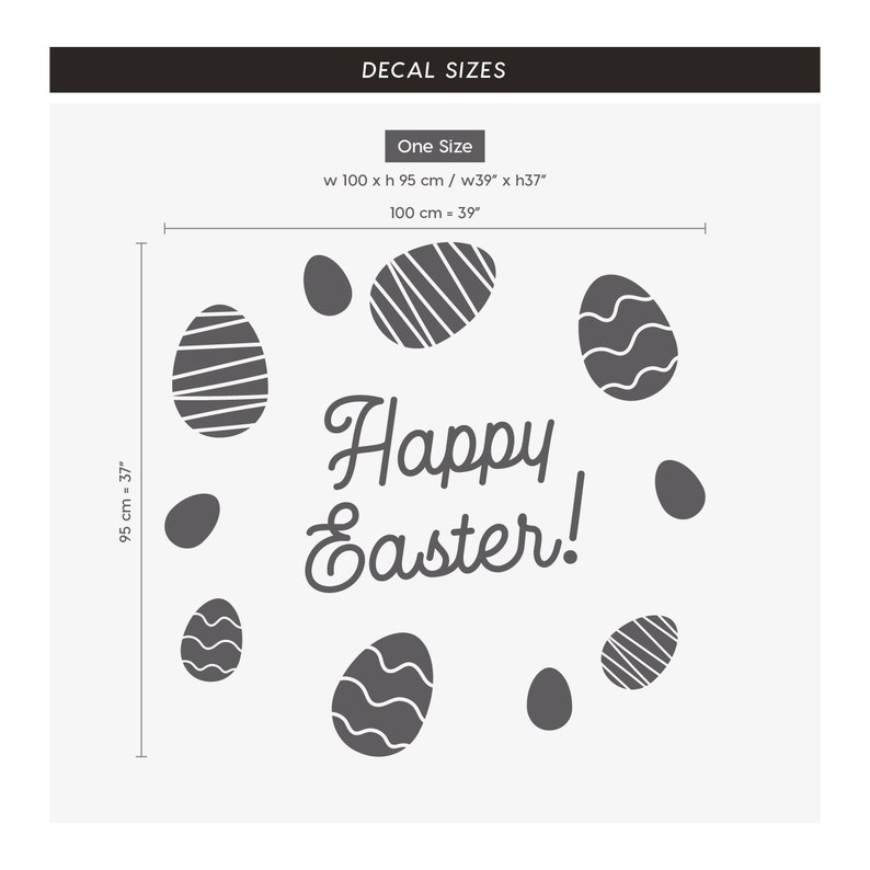 Happy Easter Day Window Decal Removable Retail Display Vinyl - Etsy