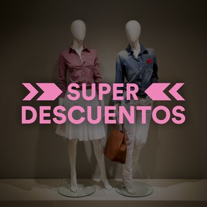 Super Descuentos - Set of 2 Spanish Window Sale Signs - Removable Vinyl ...