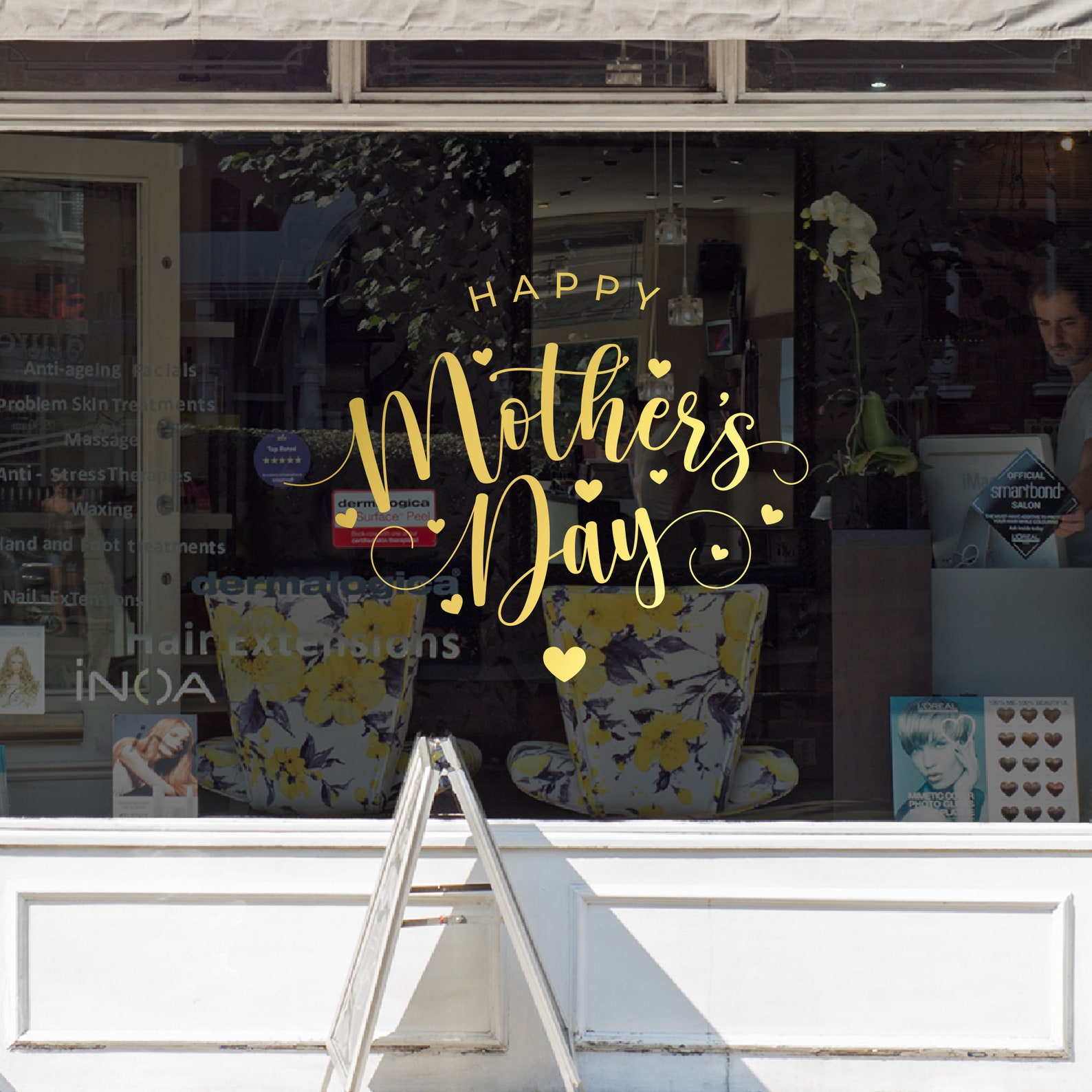 Happy Mother's Day Retail Window Decal Removable Display | Etsy