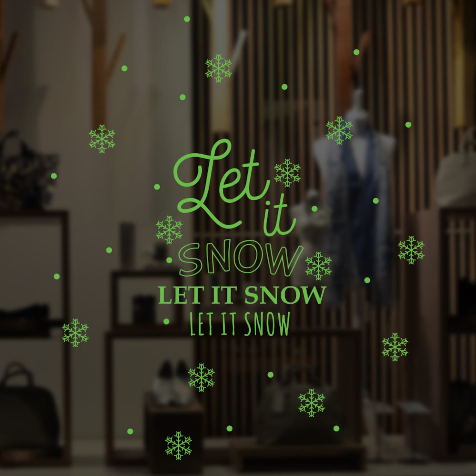 Let It Snow Let It Snow Let It Snow Christmas Window Decal Sticker ...
