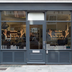 The Season to Be Jolly Window Decal, Christmas Shop Sign, Window ...