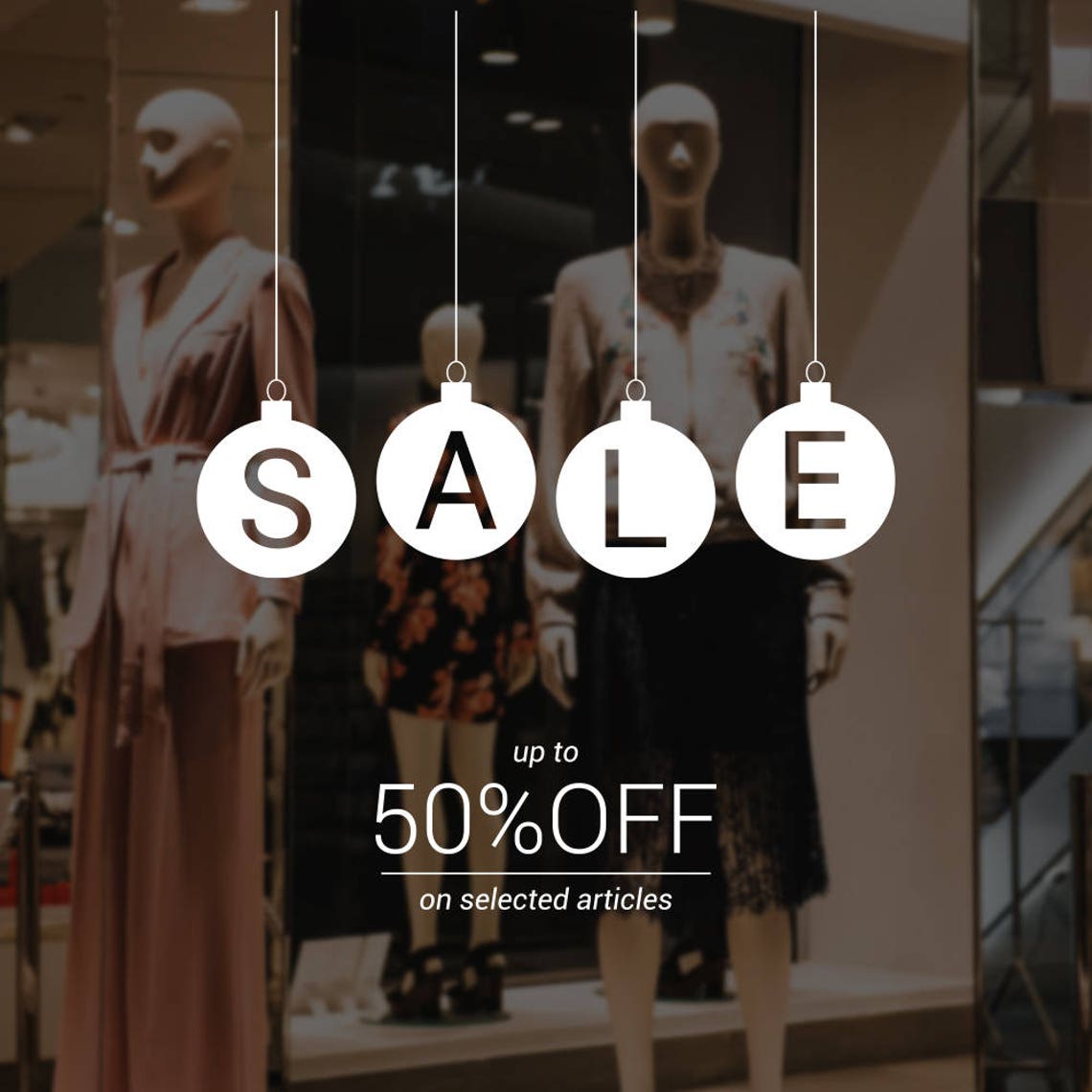 Christmas Sale Shop Window Decal Shop Window Sale Sign - Etsy UK