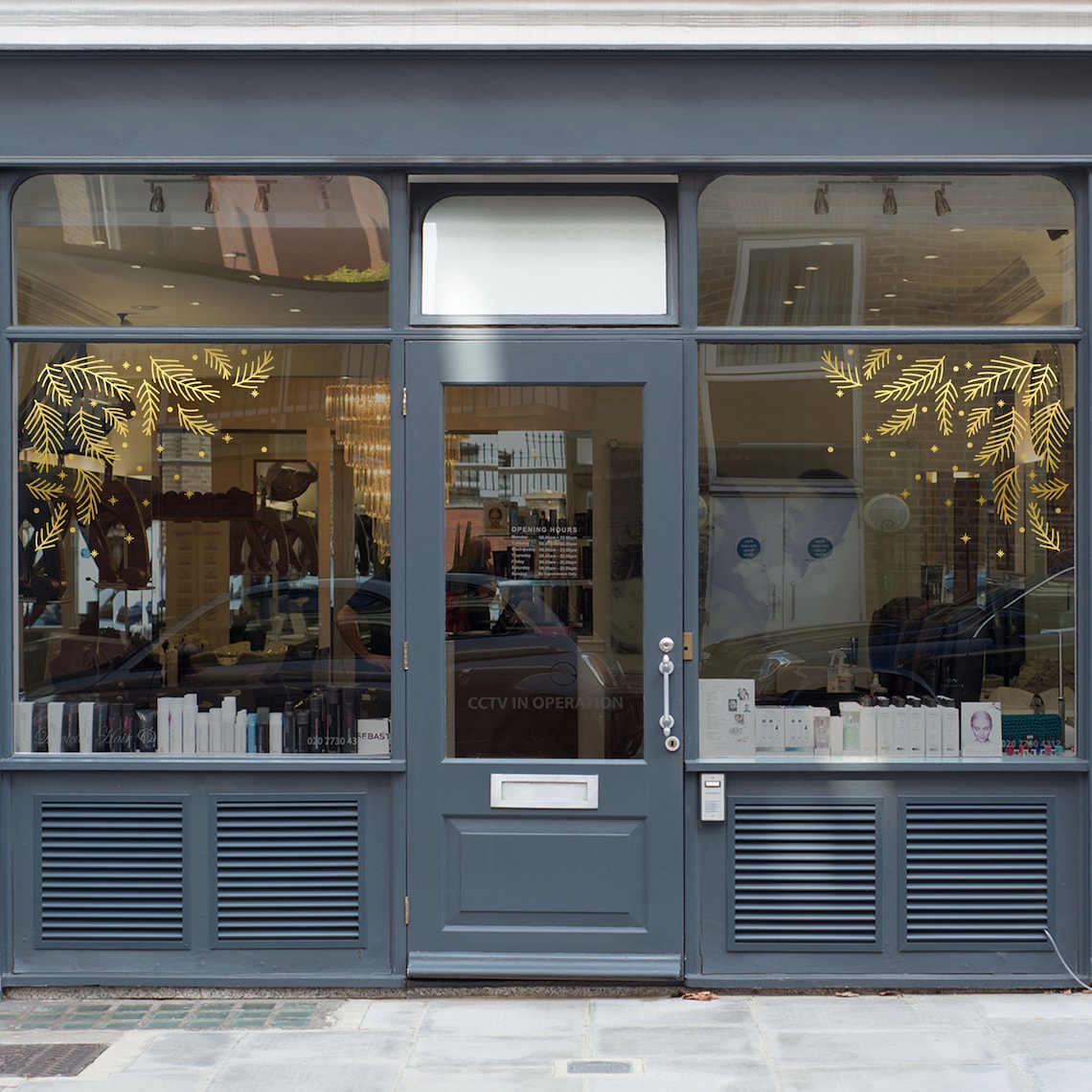 Christmas Corner Decorations Window Decal Shop Retail Window - Etsy