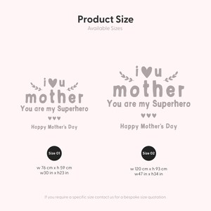 Superhero Mother - Happy Mother's Day Window Decal - Removable Retail ...