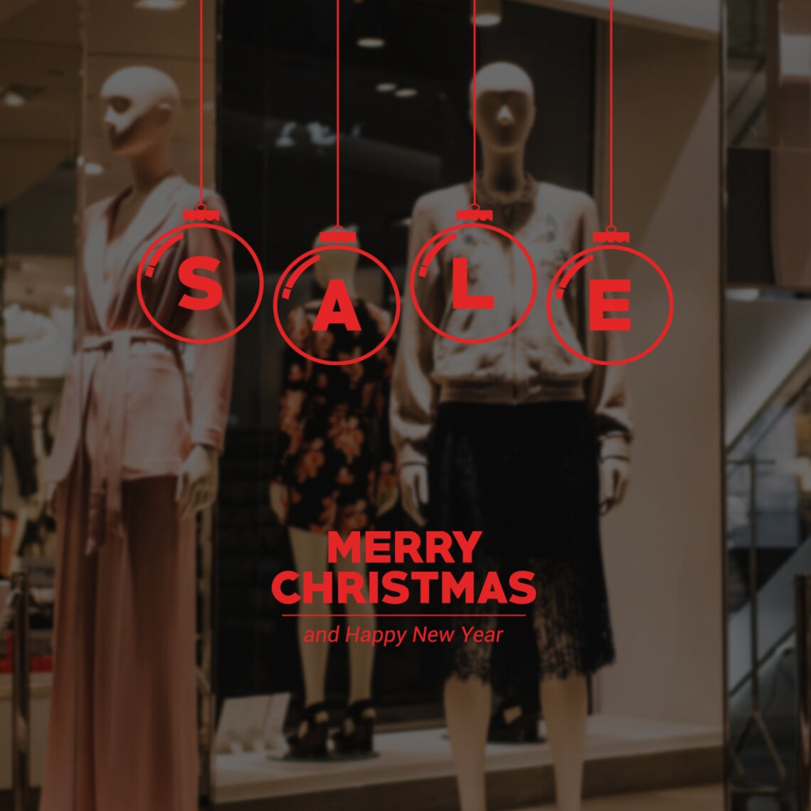 Christmas Sale Shop Window Decal Shop Window Sale Sign - Etsy UK