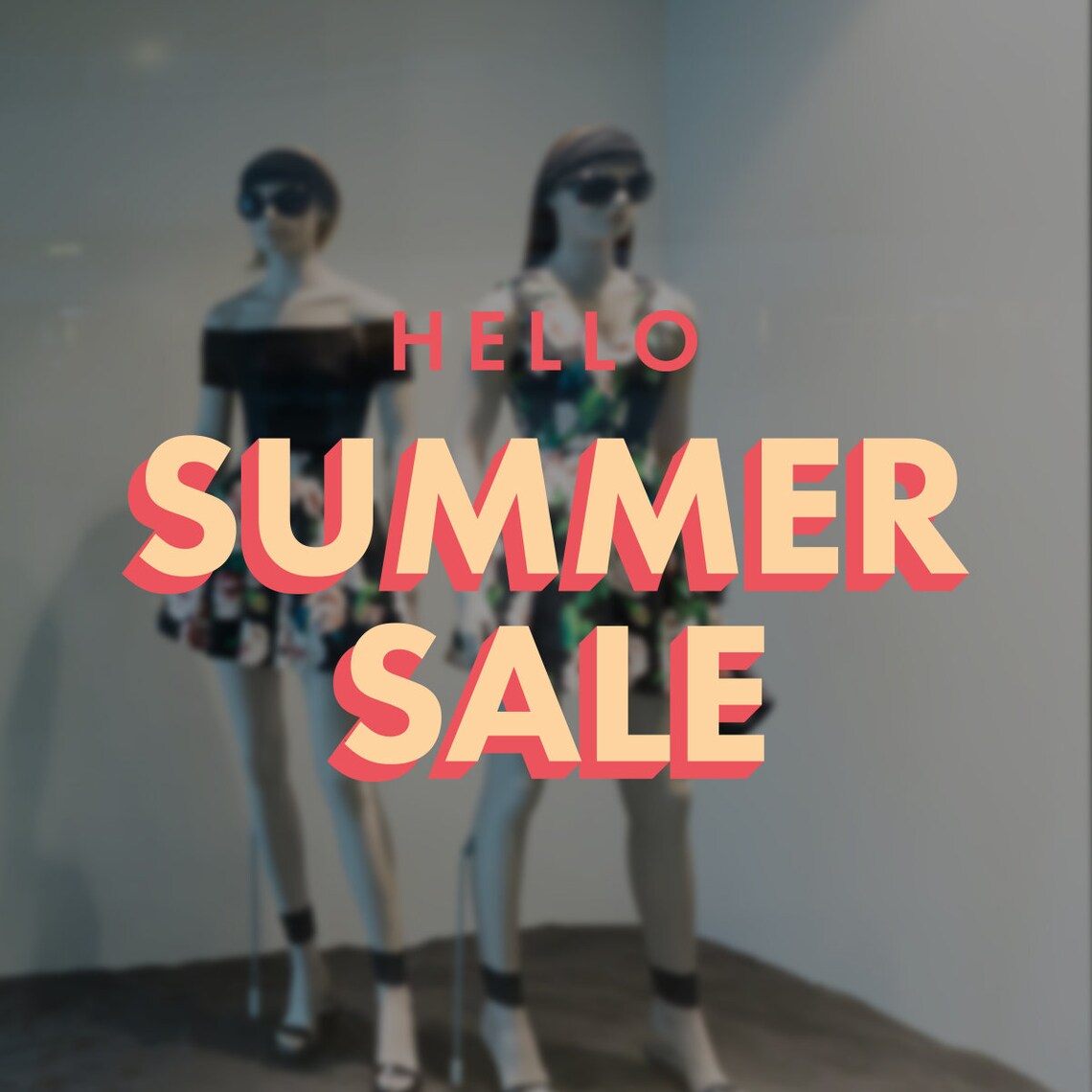 Colourful Summer Sale Shop Window Sign Vinyl Decal - Etsy