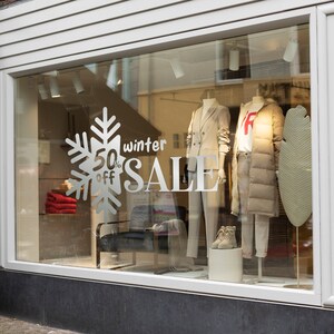 Winter Sale Window Sign - Removable Vinyl Decal - Promotional Shop ...
