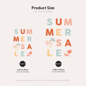 Tropical Summer Sale Shop Window Sign - Removable Vinyl Decal - Sale ...