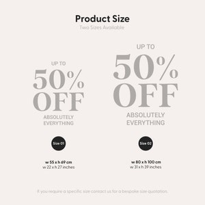 Percentage Sale Sign Window Decal - Shop Sign - Removable Retail Sign ...