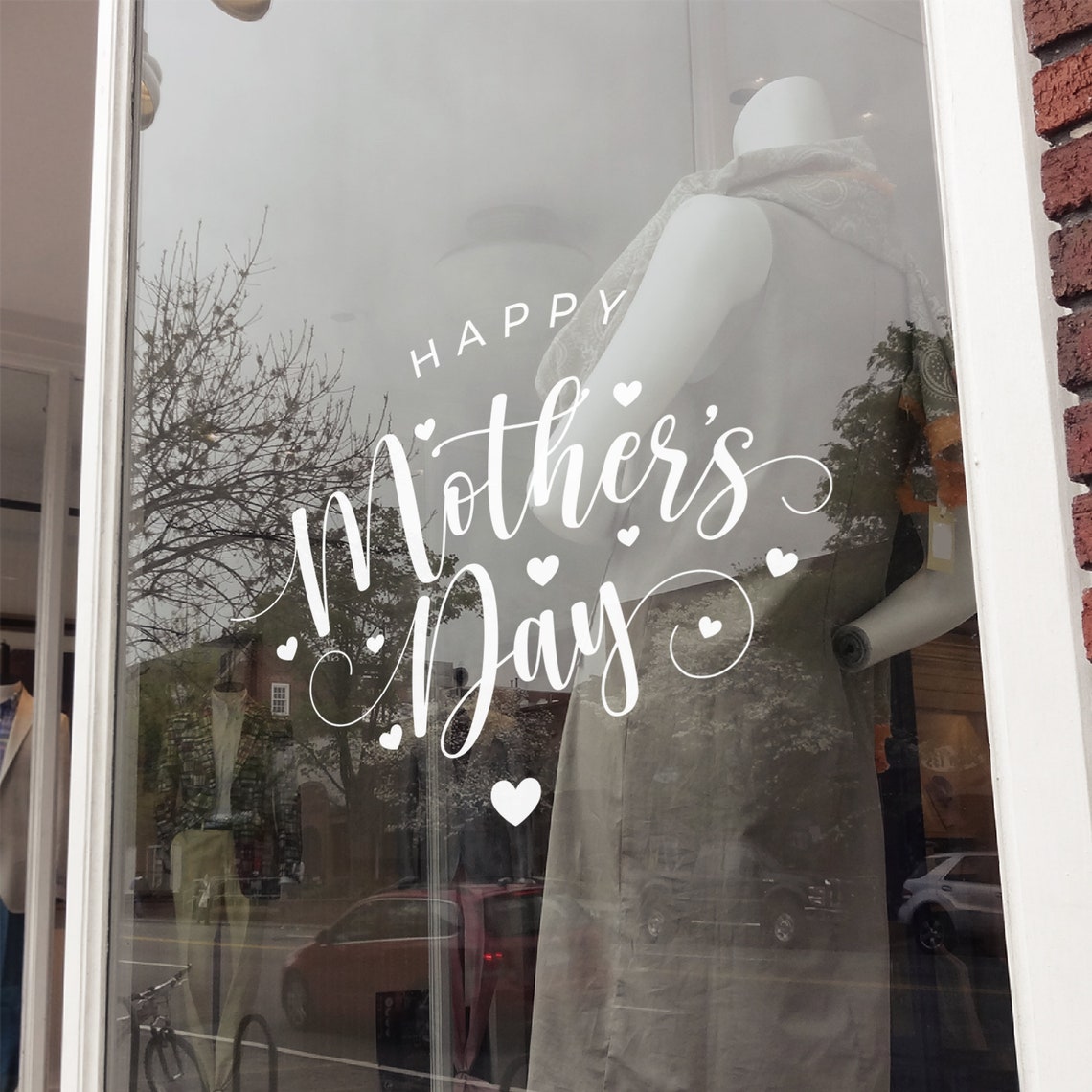 Happy Mother's Day Retail Window Decal Removable Display | Etsy