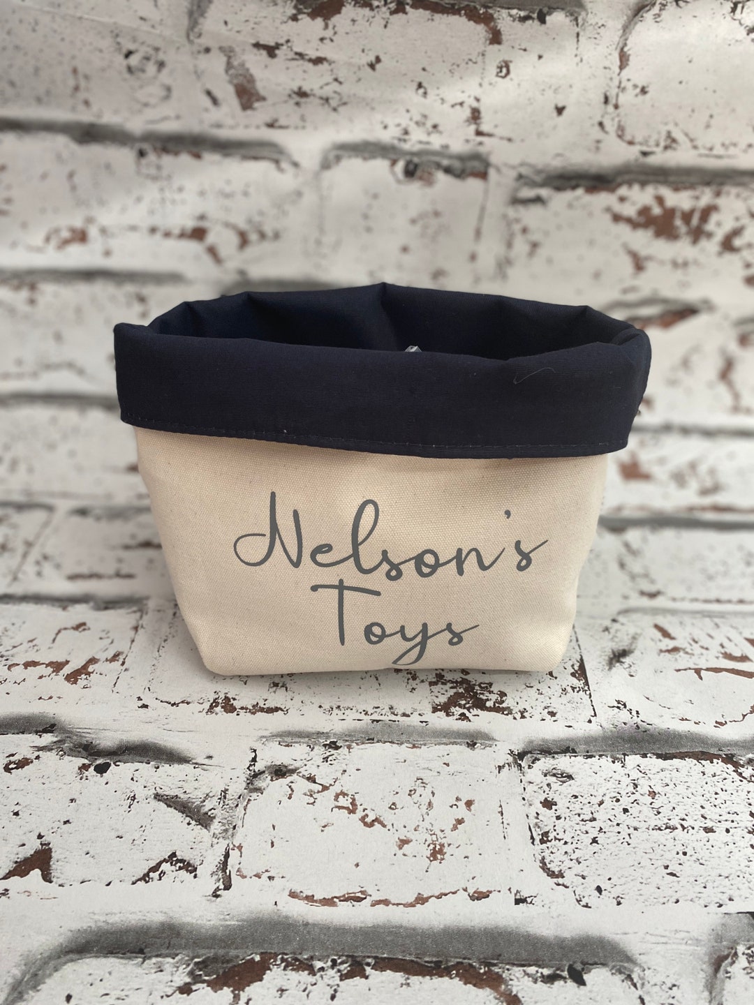 Personalised Reversible Canvas Organiser Canvas Caddy Baby Storage Home ...