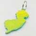 3D New Jersey Height Map Keychain - Two-tone 3D Printed Keychain ...