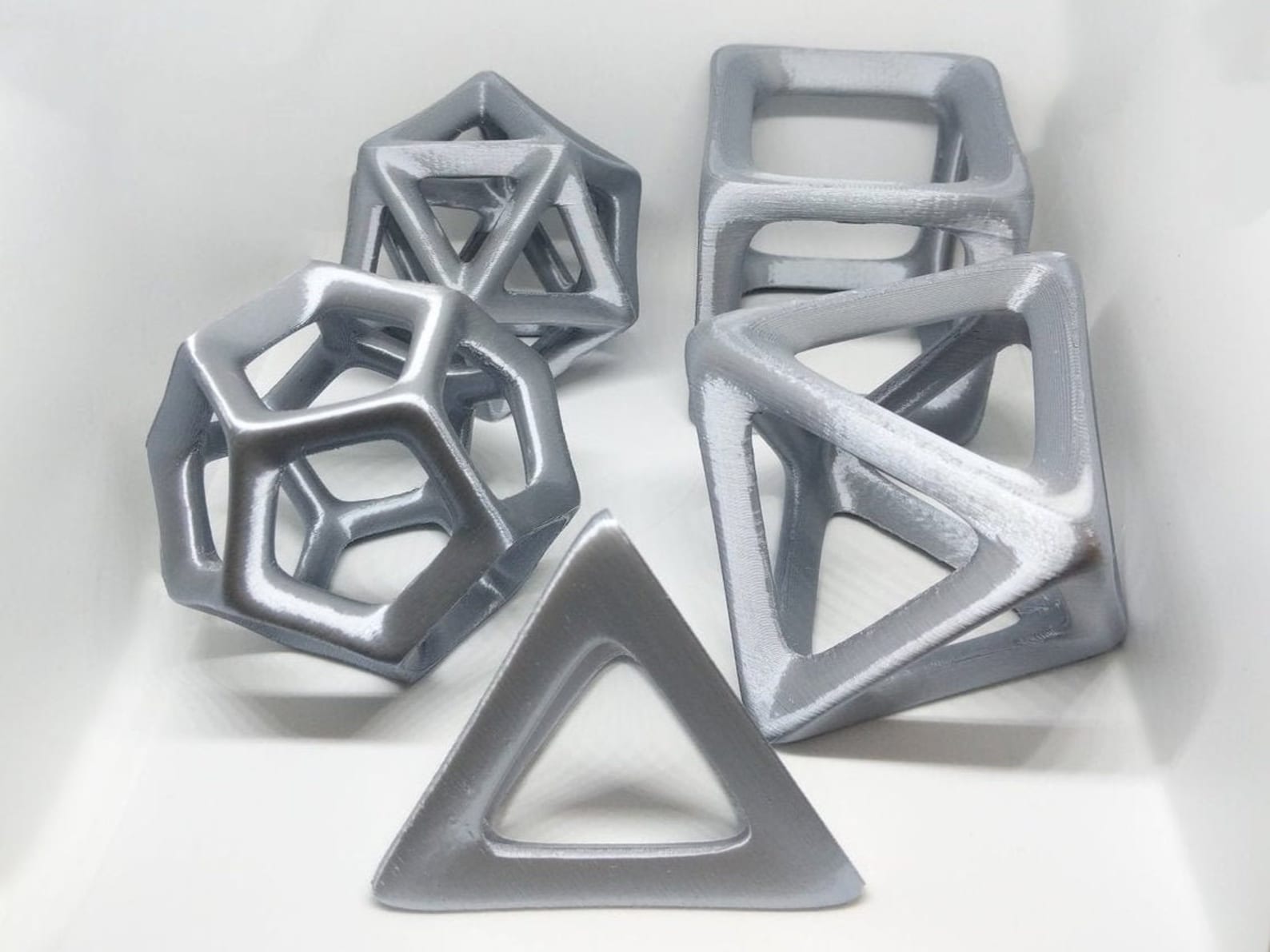 Five Platonic Solids 3D Prints - Set of 5 Geometric Models - Made to ...