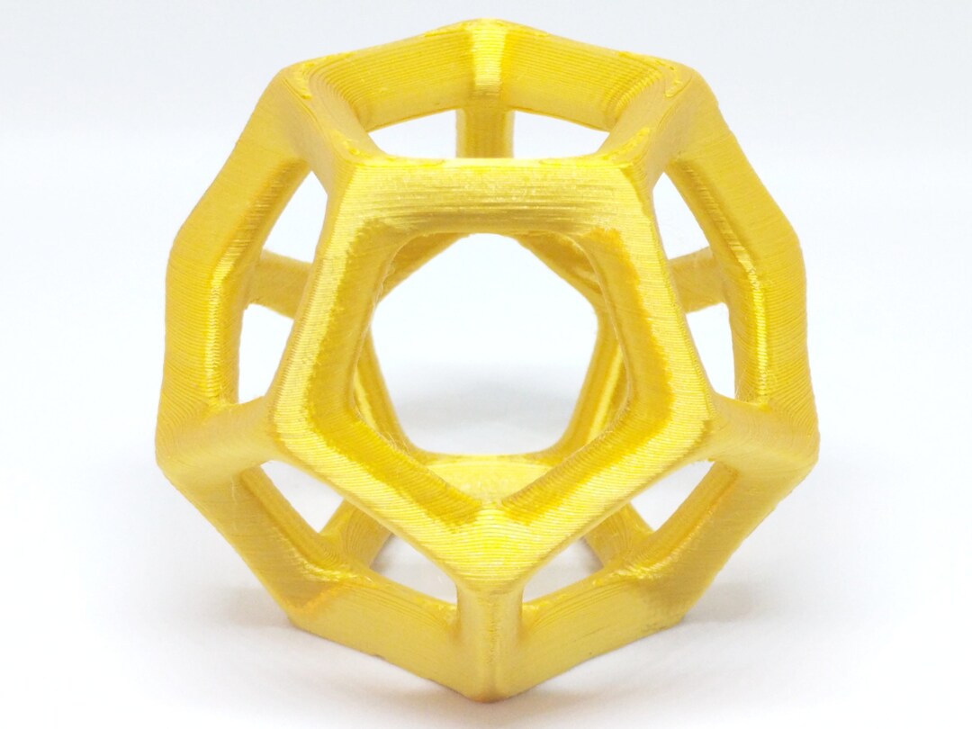 Dodecahedron 3D Printed Geometric Model - Multiple Sizes & Colors ...