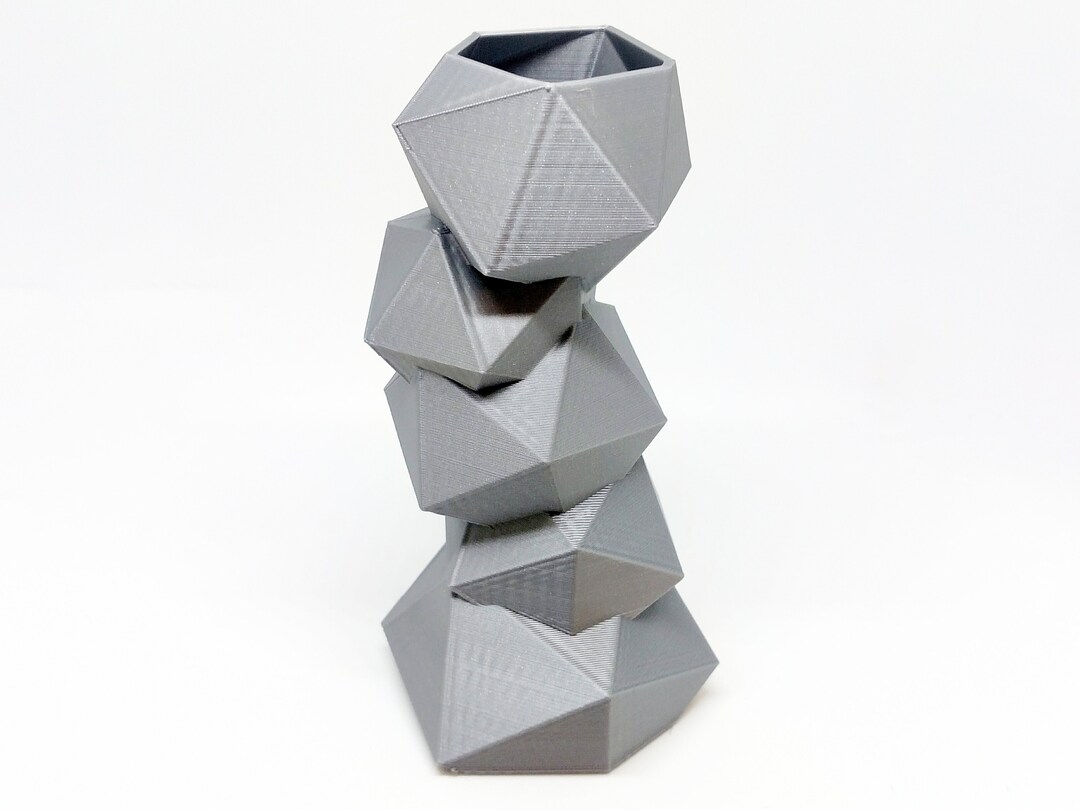 BOULDER Art Vase - 3D Printed Home Decor - Modern Geometric Design ...