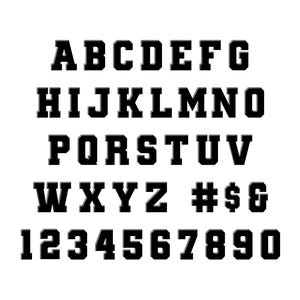 LARGE Free-standing 3D Printed Letters & Numbers - VARSITY FONT 1" to 2 ...